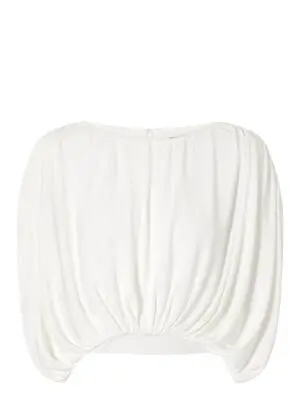 ABADIA ABADIA Draped Stretch-Jersey Blouse