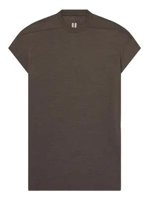 Rick Owens Jumbo Wool And Silk-blend Jersey T-shirt - Green
