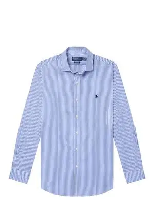 Polo Ralph Lauren Logo-embroidered Striped Cotton Shirt - Blue