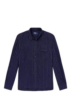 POLO RALPH LAUREN Polo Ralph Lauren - Striped Linen Shirt - Men - Blue - S
