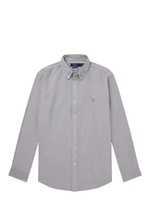 Polo Ralph Lauren Polo Ralph Lauren - Logo-Embroidered Cotton Shirt - Men - Gray - S Gray