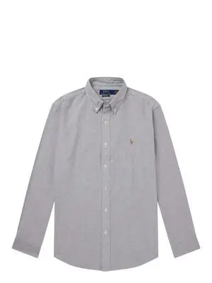 Polo Ralph Lauren Polo Ralph Lauren - Logo-Embroidered Cotton Shirt - Men - Gray - S Gray