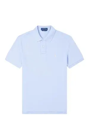 Polo Ralph Lauren Logo-embroidered Cotton Polo Shirt - Blue