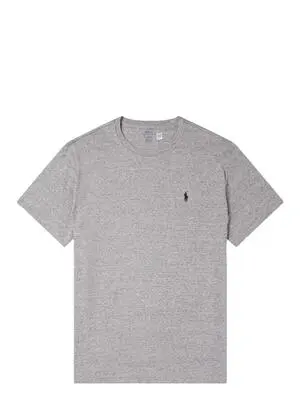 Polo Ralph Lauren Logo-embroidered Cotton-jersey T-shirt - Gray