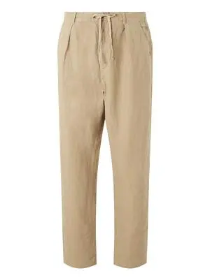 Polo Ralph Lauren Pleated Linen Trousers - Neutrals