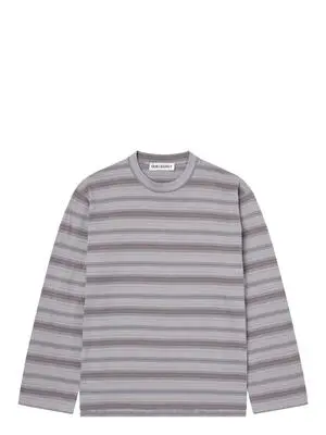 Our Legacy Striped Cotton-jersey T-shirt - Gray