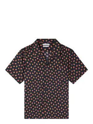 JW Anderson Camp-collar Printed Cotton Shirt - Black