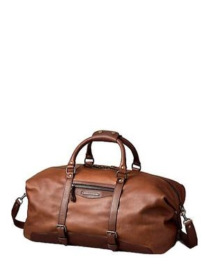 Overland Fairfield Large Leather Duffel Bag - Tan