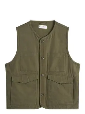 Universal Works Brushed Moleskin 4 Pocket Gilet - Olive