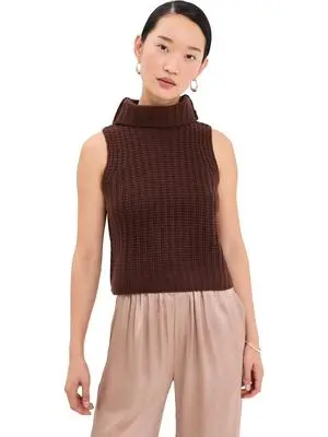 Sablyn Saige Cropped Cashmere Turtleneck Pullover - Cinnabar