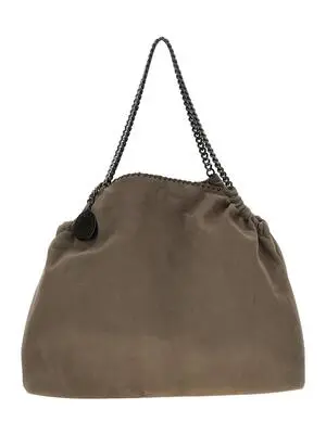 Stella McCartney Stella McCartney Falabella Drawstring Handbag In Alter Suede Grey