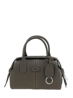 TOD'S Tod's Mini Trunk Bag In Hammered Leather Grey