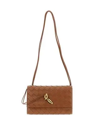 Bottega Veneta Intrecciato Nappa Pouch With Knot Closure - Brown