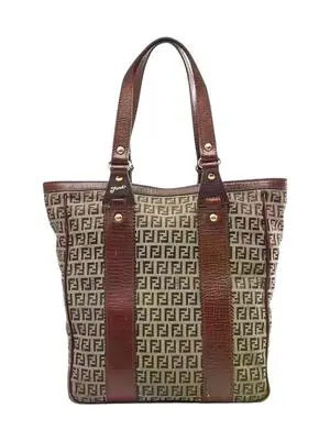 Fendi Zucchino Canvas Tote Bag - Neutrals