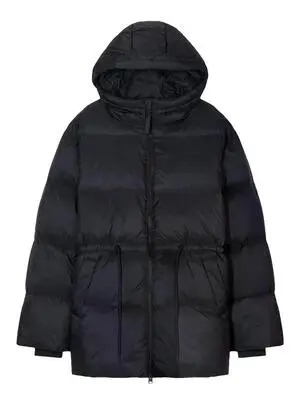 Closed Closed Drawstring Waist Hooded Puffer Jacket Black