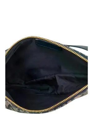 Dior 2001 Mini Diorissimo Canvas Saddle Pochette Shoulder Bag - Blue