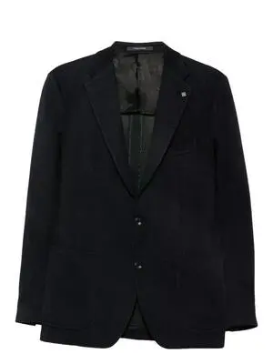 Tagliatore Notched-lapels Single-breasted Blazer - Blue