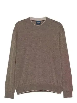 Paul & Shark Long Sleeve Crew Neck Sweater - Brown