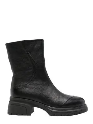 LINDA BAUMANN Block Heel Ankle Boots - Black