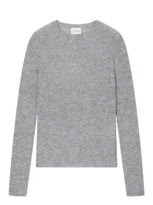 Closed Textured Knit Crew Neck Sweater - Grey
