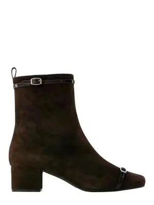 CAREL Buckled Ankle Boots - Brown