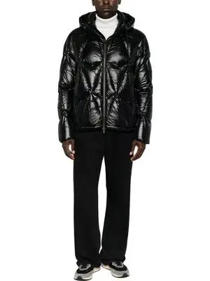 Moose Knuckles Quilted Hooded Jacket - Black