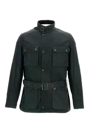 BARBOUR INTERNATIONAL Blackwell Belted Waxed Jacket - Green