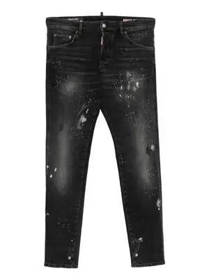 Dsquared2 Distressed Faded Effect Jeans - Black