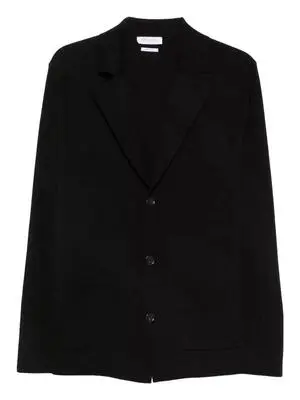 DANIELE FIESOLI Merino Wool Notch Lapel Cardigan - Black