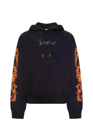 Off-White Graphic-print Drawstring Hoodie - Black