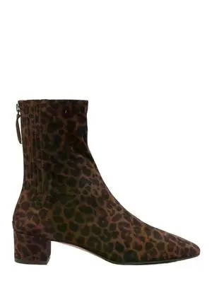 AQUAZZURA Aquazzura Leopard-Print Suede Ankle Boots