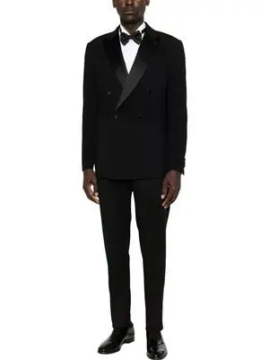 Giorgio Armani Double-breasted Blazer - Black