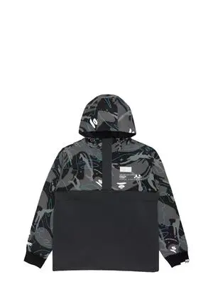AAPE BY *A BATHING APE Logo-print Camo-pattern Hoodie - Black