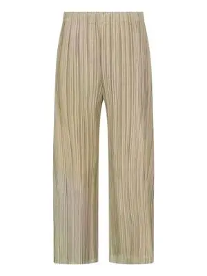 Issey Miyake Beige Pleated Trousers - Neutrals