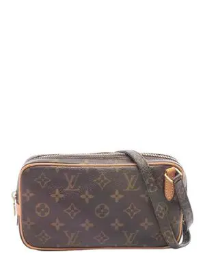 LOUIS VUITTON Monogram Pochette Marly Bandouliere Crossbody Bag - Brown