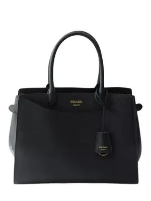 Prada Prelude Large Leather Handbag - Black