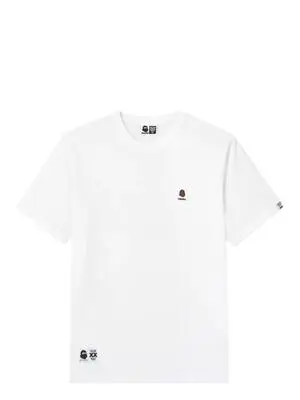 FINGERCROXX Logo-embroidered Patch-detail T-shirt - White