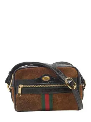 Gucci Mini Ophidia Suede Crossbody Bag - Brown