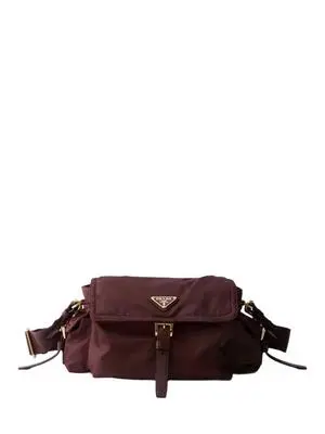 Prada Explore Medium Re-nylon Shoulder Bag With Flap - Red