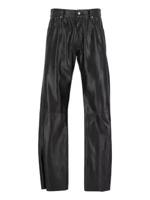 MAISON MARGIELA Leather-effect Trousers - Black