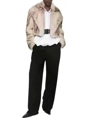 Sportmax Sportmax Cropped Fur Jacket Neutrals