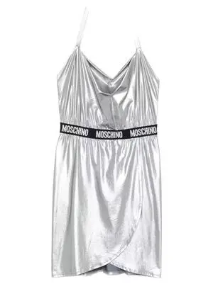 MOSCHINO Moschino Logo Waistband Wrap Skirt Dress