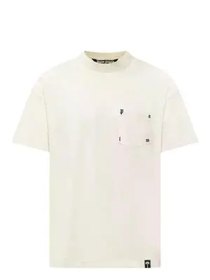 Palm Angels Chest-pocket Logo-print T-shirt - Neutrals