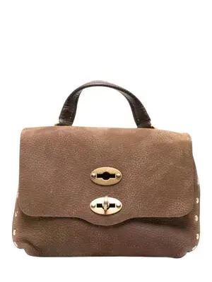 ZANELLATO Postina® Studded Pebbled-leather Tote Bag - Brown