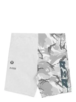 AAPE BY *A BATHING APE Moonface Colour-block Track Shorts - Grey