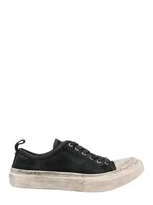 ANN DEMEULEMEESTER Distressed Effect Lace-up Sneakers - Black