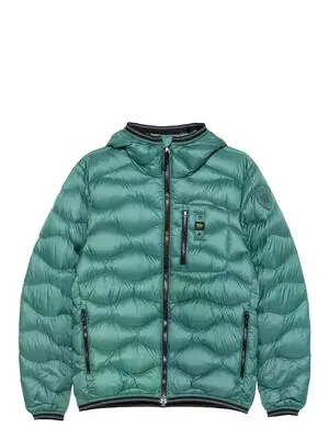 BLAUER. Quilted Hooded Jacket - Green