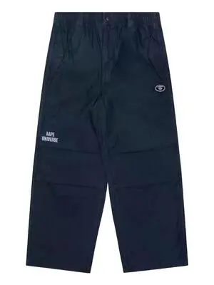 AAPE BY *A BATHING APE Moonface Embroidered Track Pants - Blue