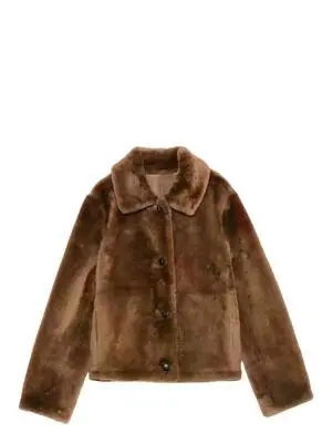 YVES SALOMON Shearling Jacket - Brown