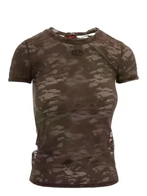 DIESEL® Oval-d Flower-lace T-shirt - Brown